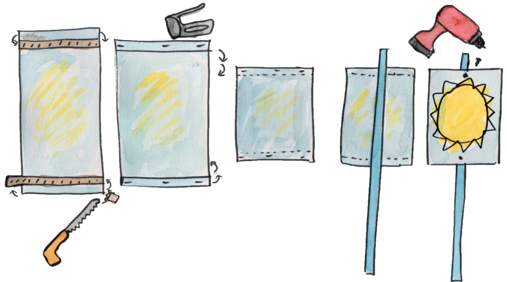 How to make a cross-bar flags